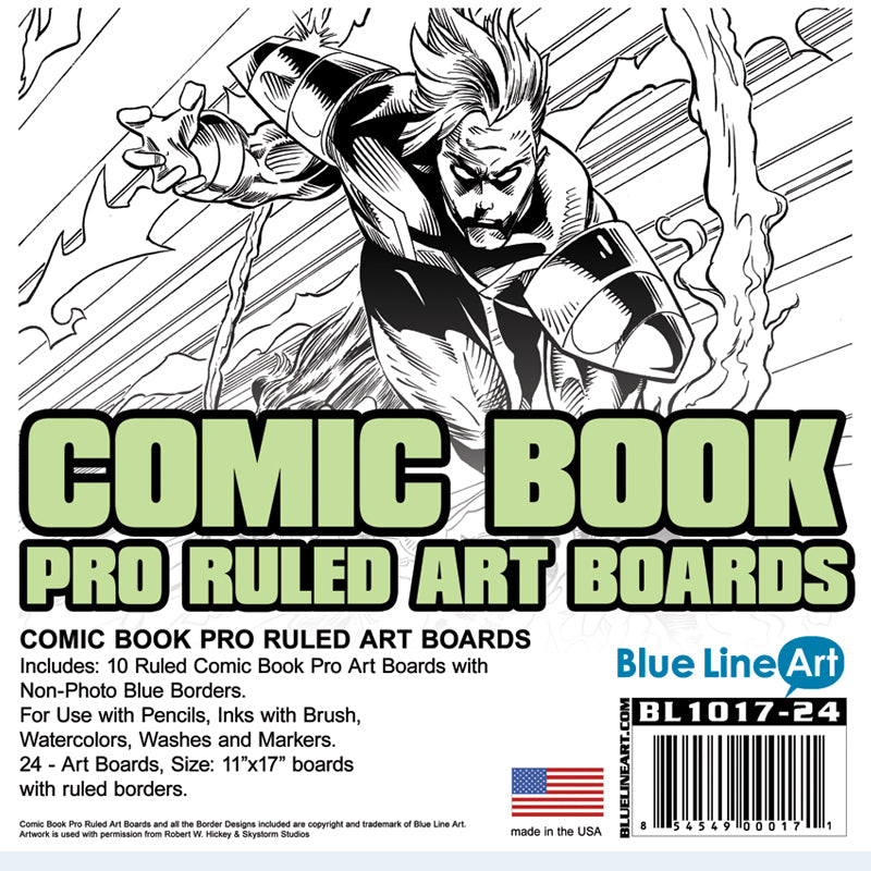 RULED PRO COMIC ART BOARDS (24 Sheets) 11 x 17 – AFTERBURN SHOP